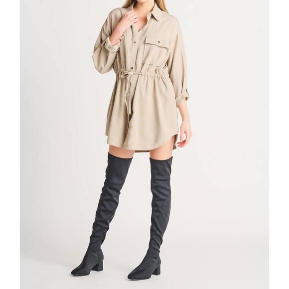 Dex | Dresses | New Dex Never Stop Exploring Utility Dress In Tan ...